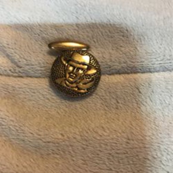 Other | Vintage Cowboy Gold Tone Button | Poshmark
